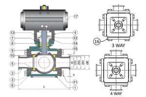 4 way Ball Valve tri clover end, Actuator Ball valve in India | 4Matic ...