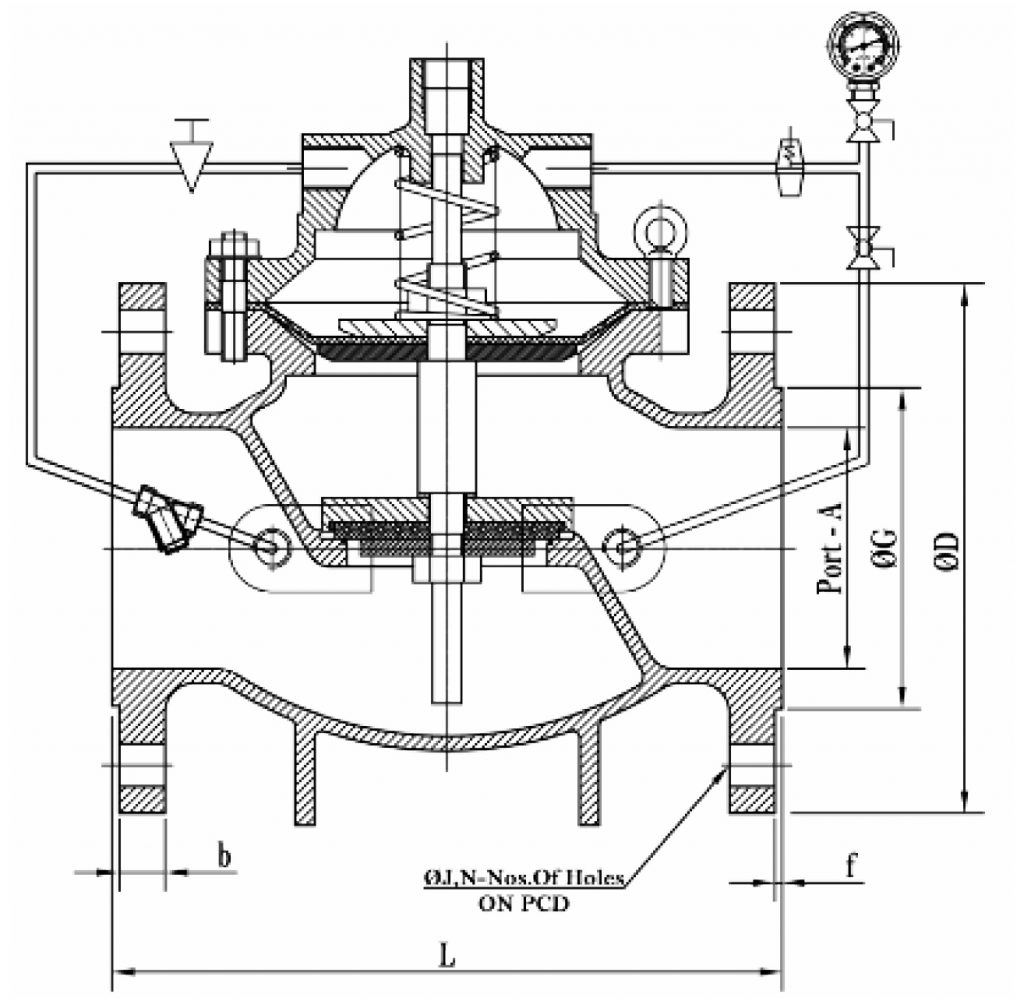 Automatic Pilot Operated PRV,Y Type Control Valve, Flow | Manufacturer ...